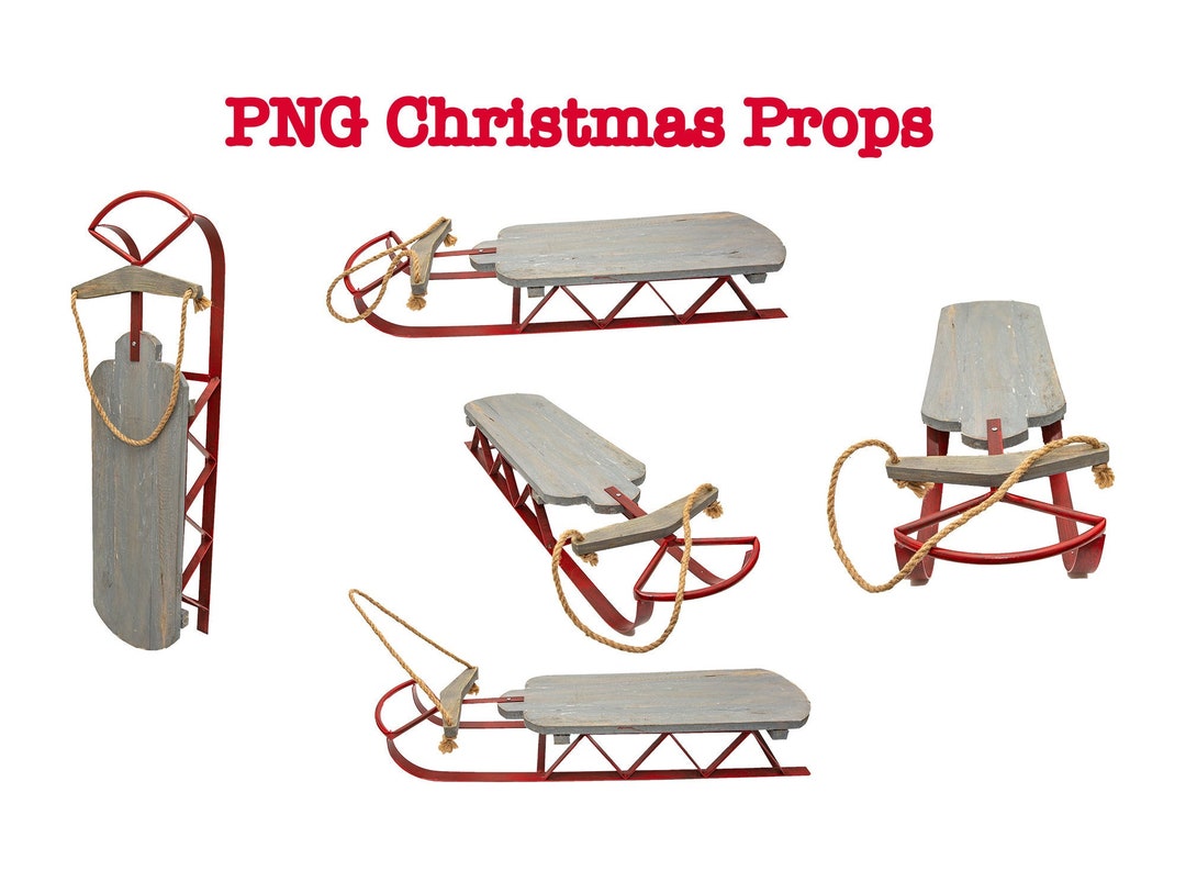 5 Png Christmas Digital Prop, Sled. Christmas Decoration/accessories ...