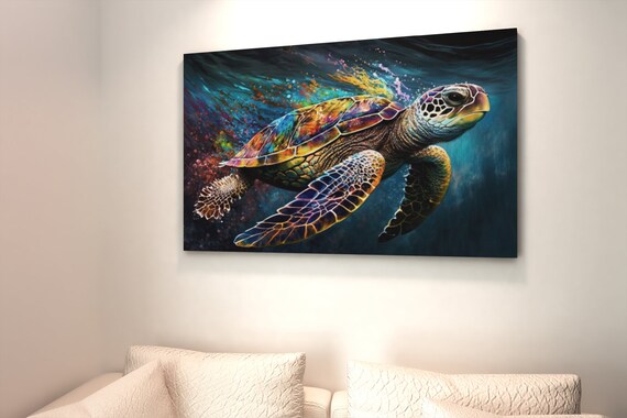 Abstract Sea Turtle Art