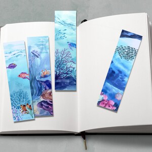 Printable Ocean Bookmarks | Digital Bookmarks for Download - Etsy