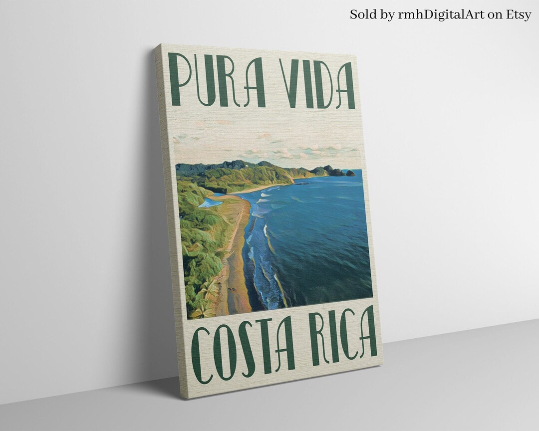 Costa Rica Artwork | Pura Vida Poster | Pure Life - Etsy