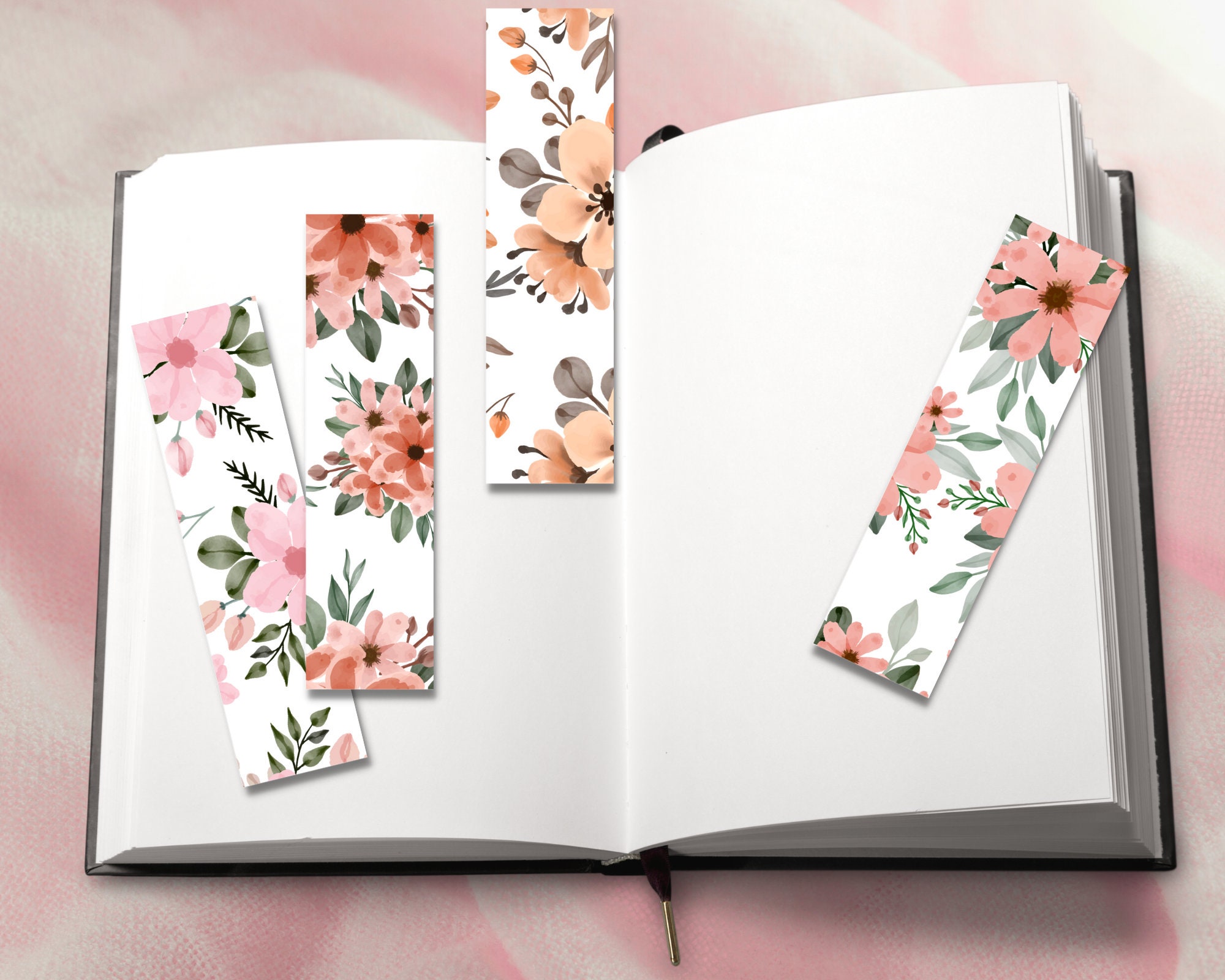 Printable Watercolor Floral Bookmark Collection | Instant Digital ...