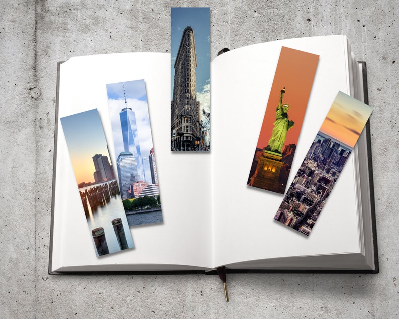 New York City Printable Bookmarks - Skyline and Landmarks | Vibrant NYC ...