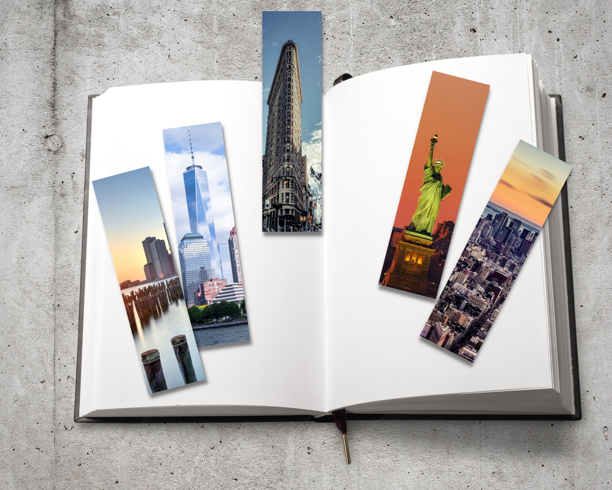 New York City Printable Bookmarks - Skyline and Landmarks | Vibrant NYC ...