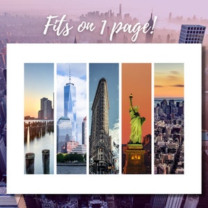 New York City Printable Bookmarks - Skyline and Landmarks | Vibrant NYC ...