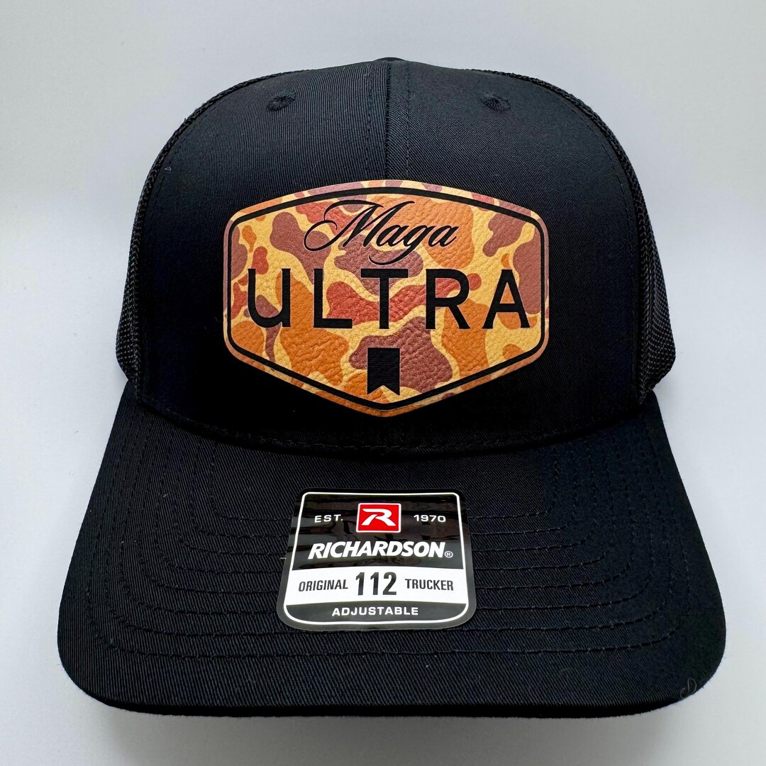 MAGA Ultra Beer Leather Camo Patch Hat - Etsy