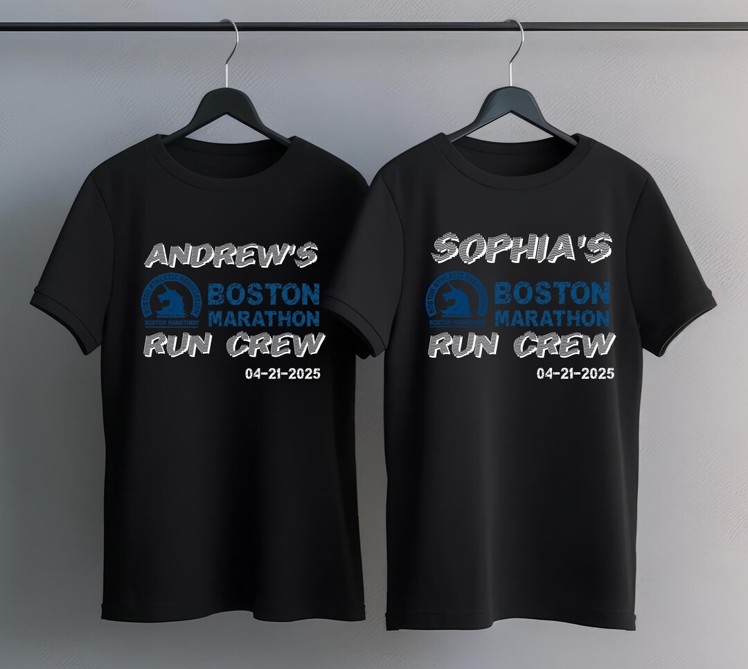 Custom Boston Marathon Run Crew Shirt, Boston Marathon Shirt, Boston ...