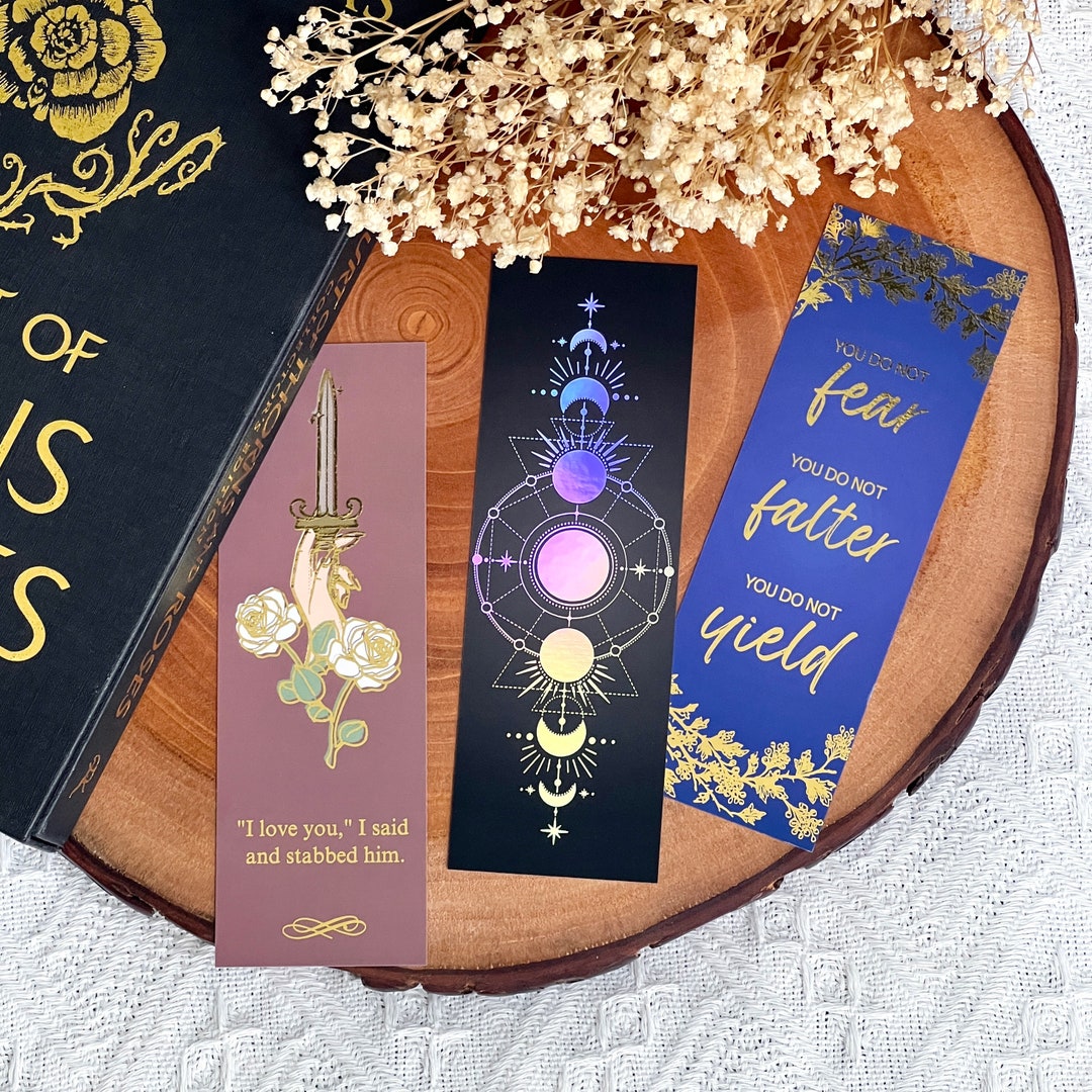 ACOTAR Foiled Bookmark Set/ ACOTAR Bookmarks/ SJM Bookmarks/ Fantasy ...