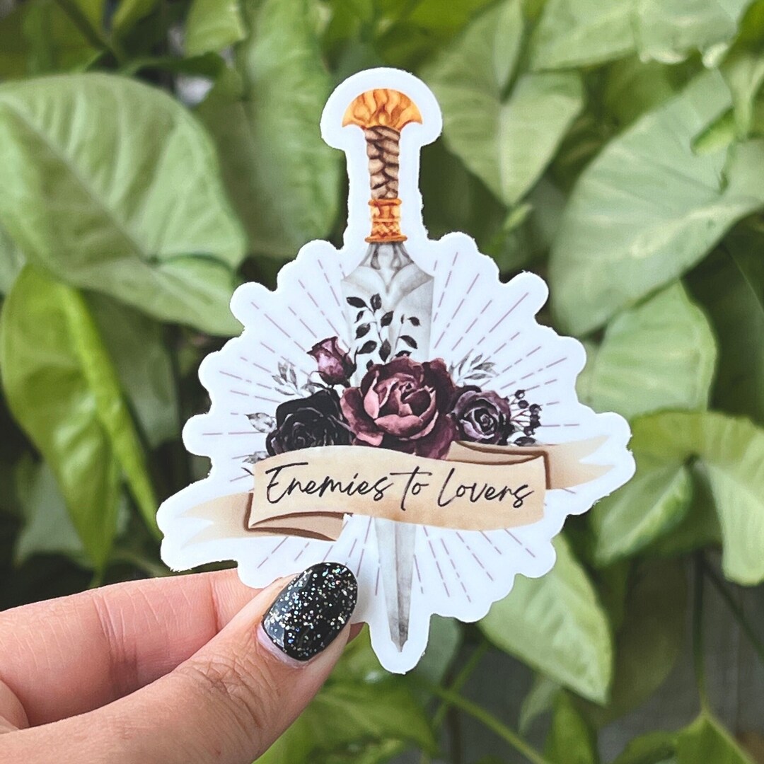 Enemies to Lovers Dagger Vinyl Sticker (large Size)/ Book Trope Sticker ...