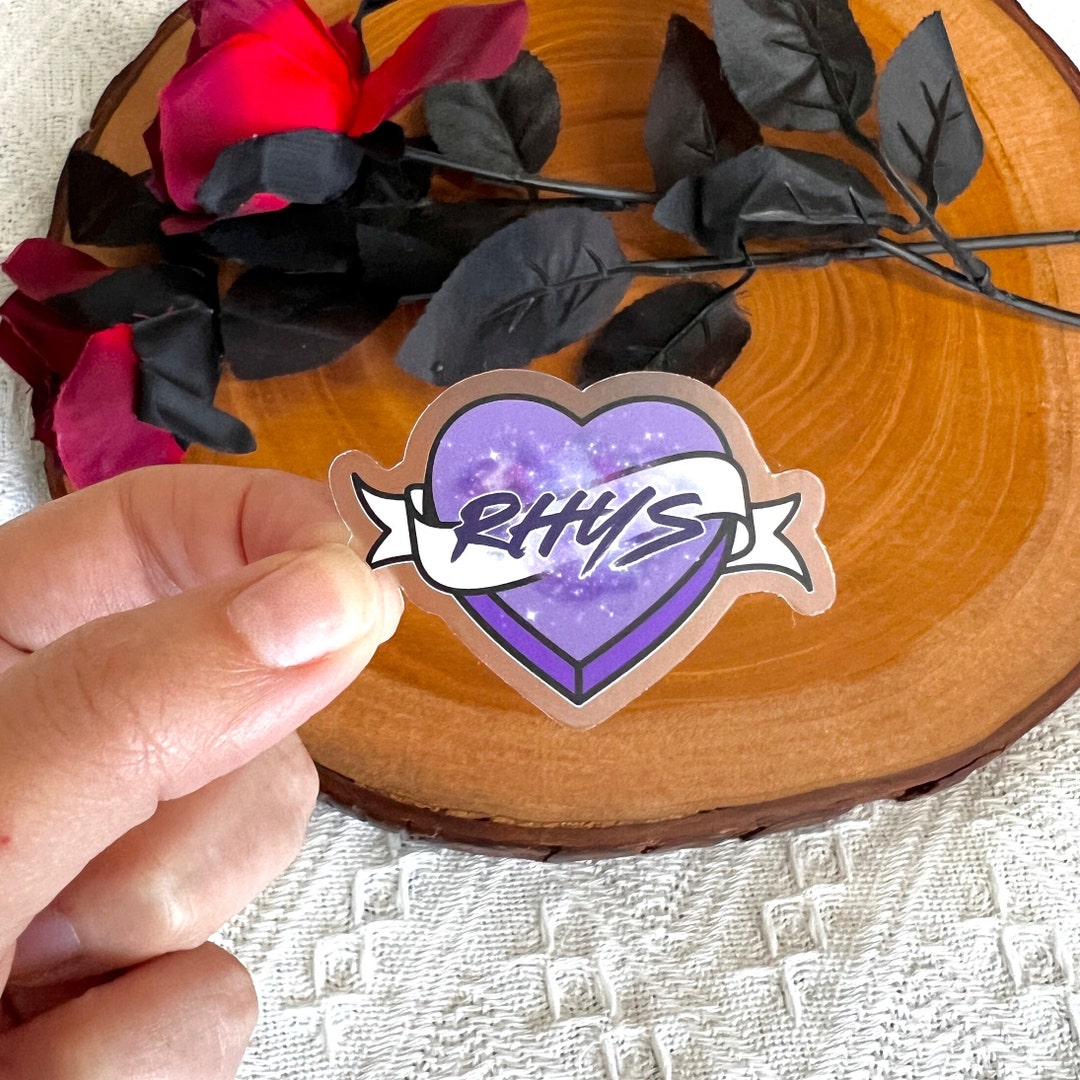 ACOTAR Rhys Heart Clear Vinyl Sticker/ ACOMAF Sticker/ Rhysand/ Bookish ...