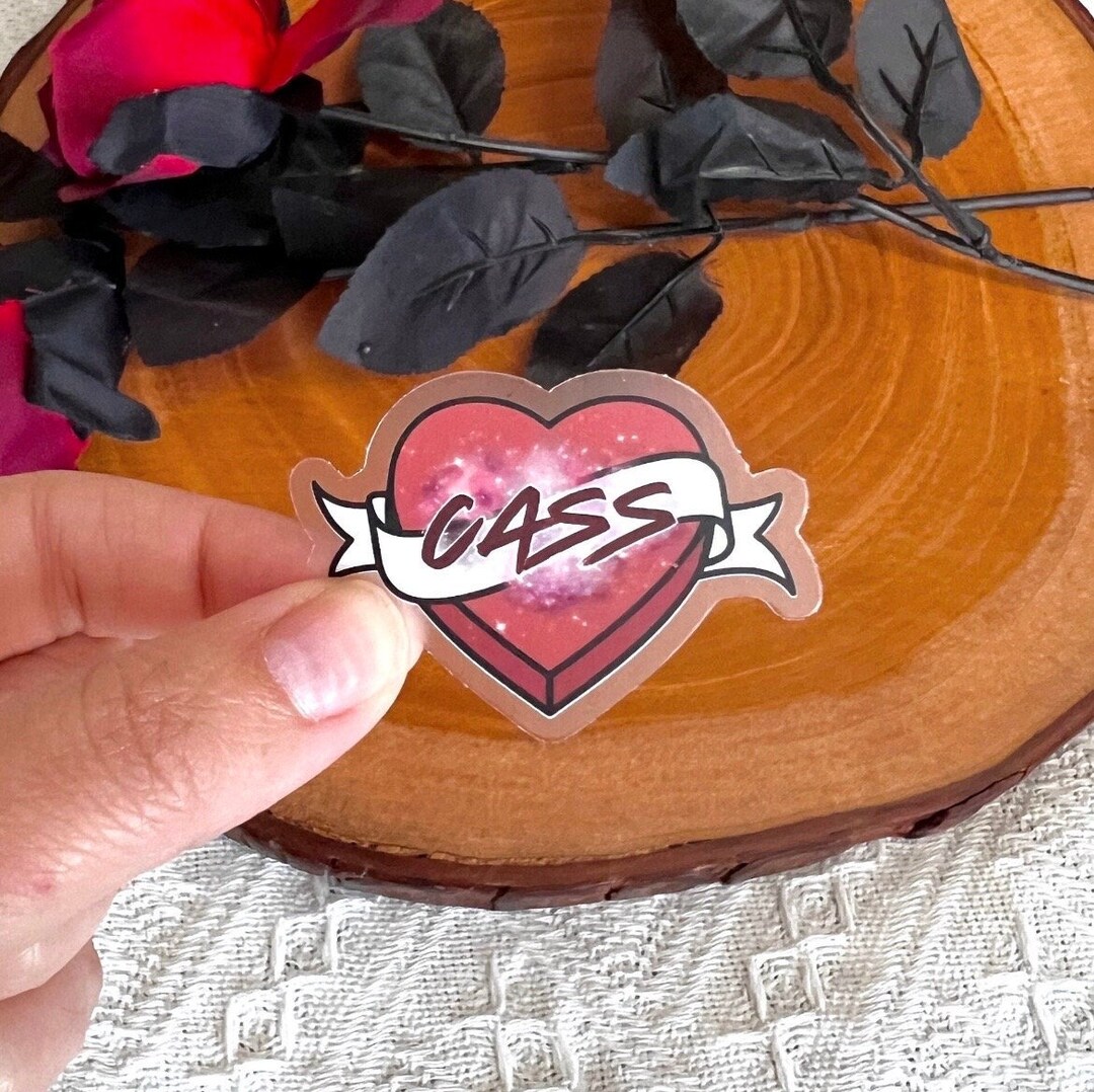 ACOTAR Cass Heart Clear Vinyl Sticker/ ACOMAF Sticker/ Cassian/ Bookish ...