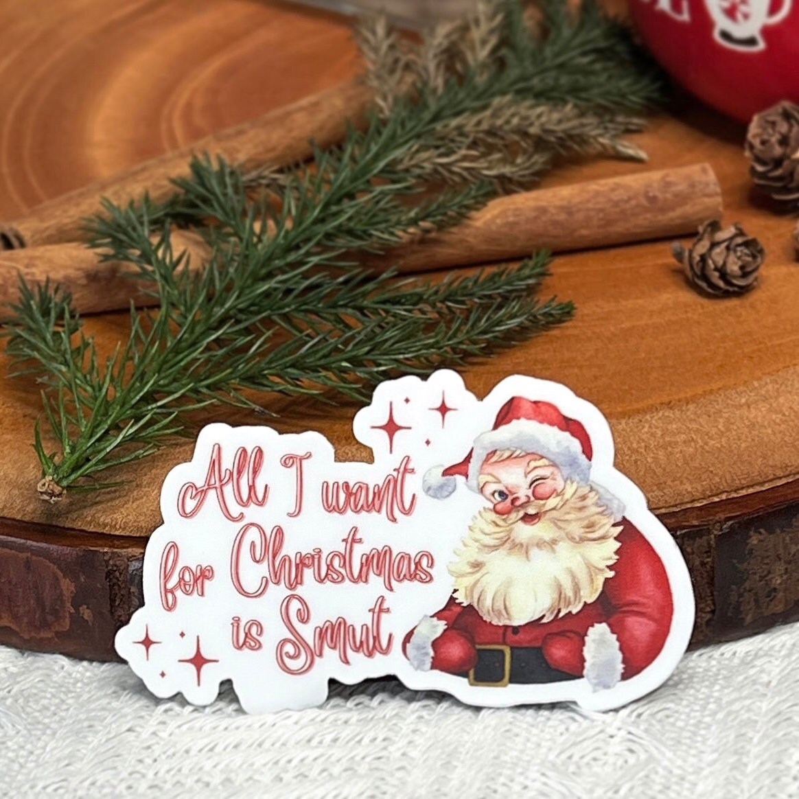 Smut Christmas Santa Vinyl Sticker/ Bookish Sticker/ Laptop - Etsy