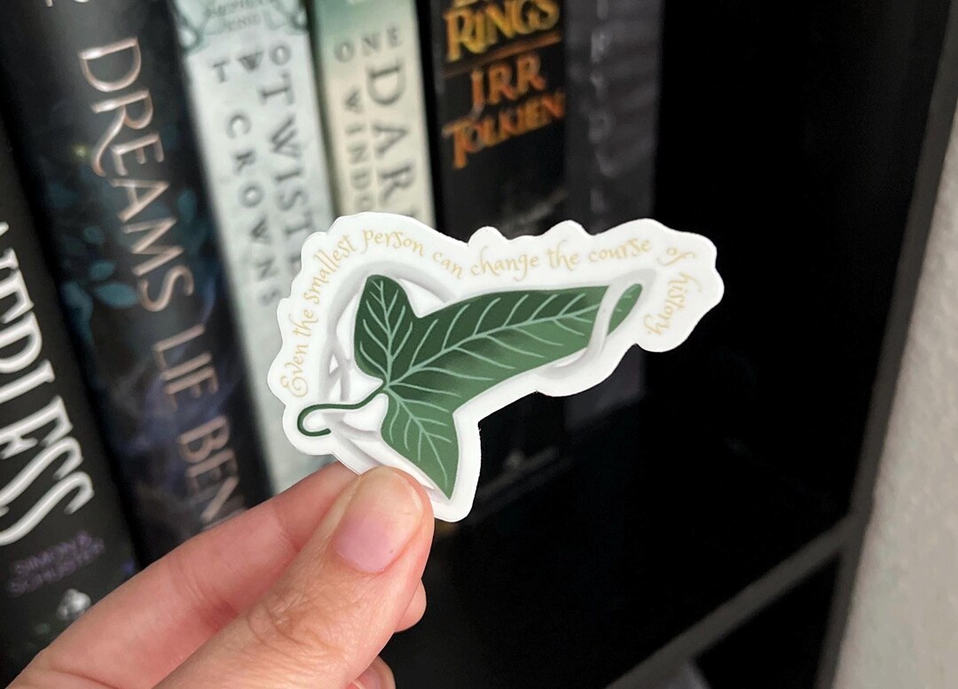 Hobbit Leaf Vinyl Sticker/ LOTR Sticker/ Bookish Sticker/ Laptop Decal ...