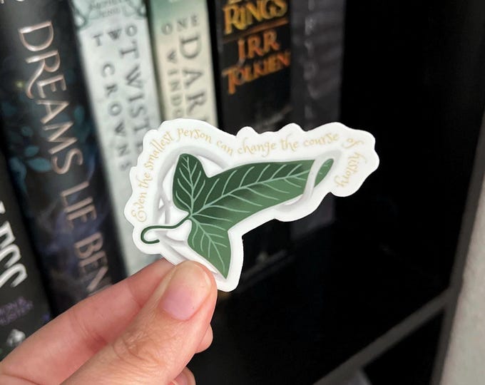 Hobbit Leaf Vinyl Sticker/ LOTR Sticker/ Bookish Sticker/ Laptop Decal ...