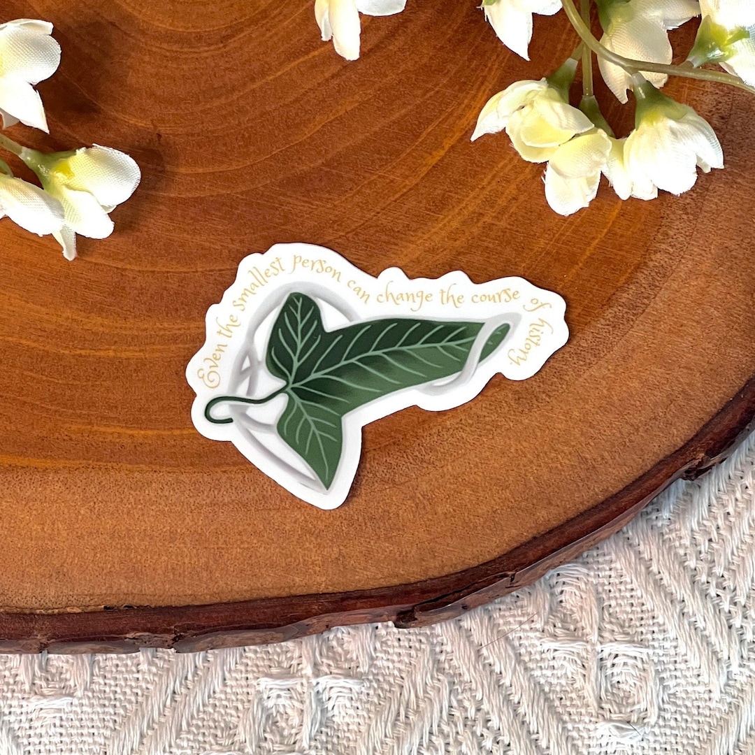 Hobbit Leaf Vinyl Sticker/ LOTR Sticker/ Bookish Sticker/ Laptop Decal ...