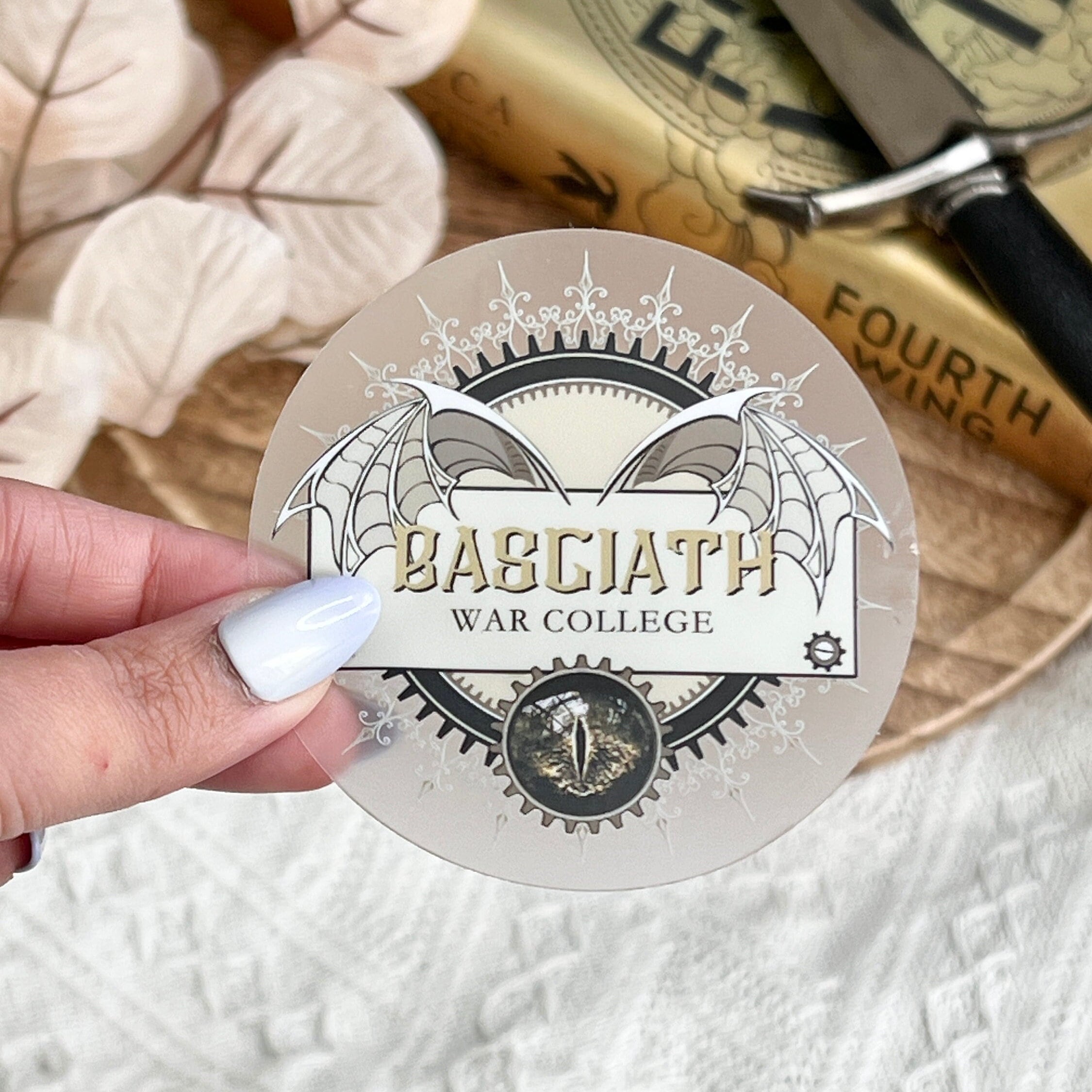 Fourth Wing Basgiath War College Clear Vinyl Sticker/ Fourth Wing ...
