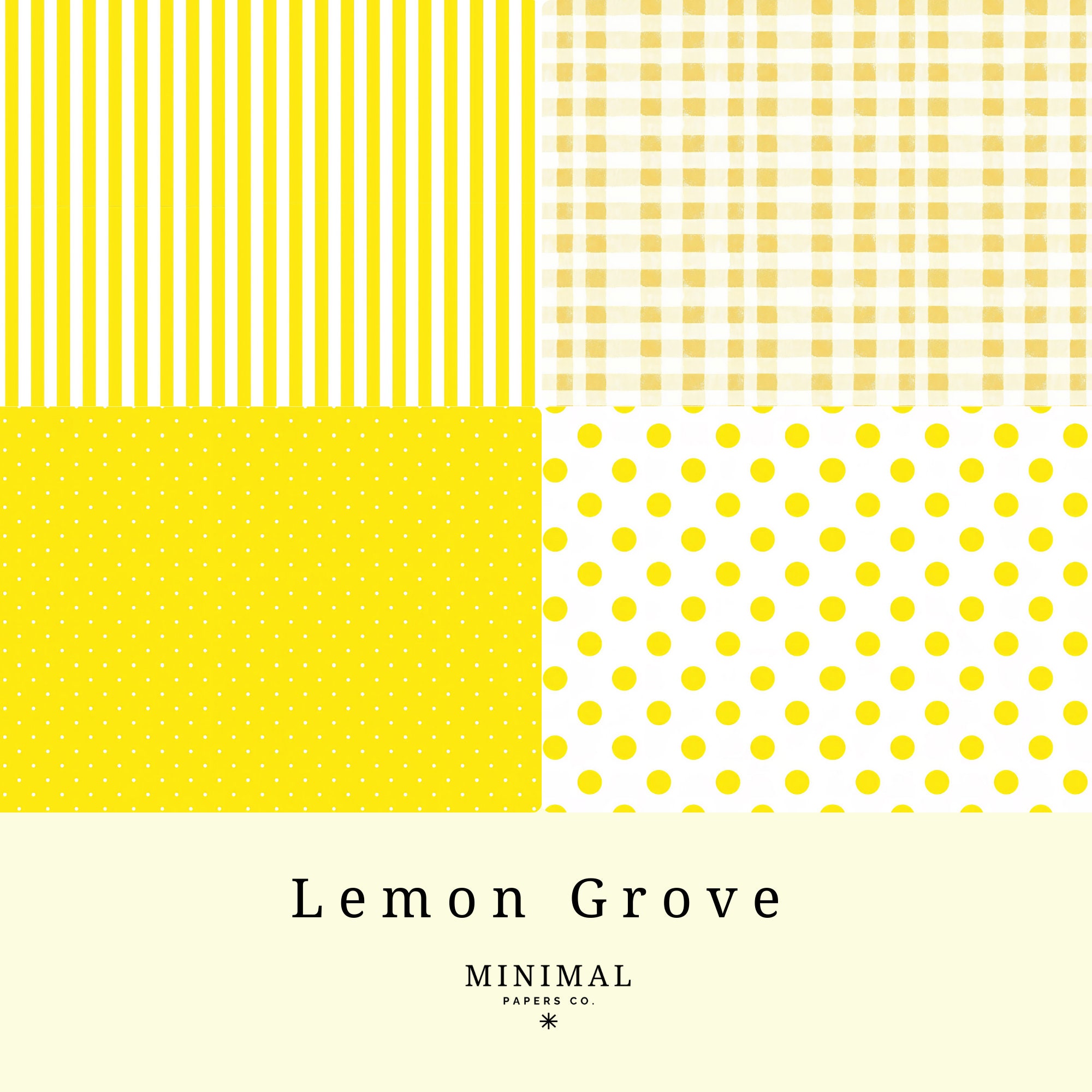 Lemon Pattern Digital Paper Background Pack Citrus Lemon Junk Journal ...