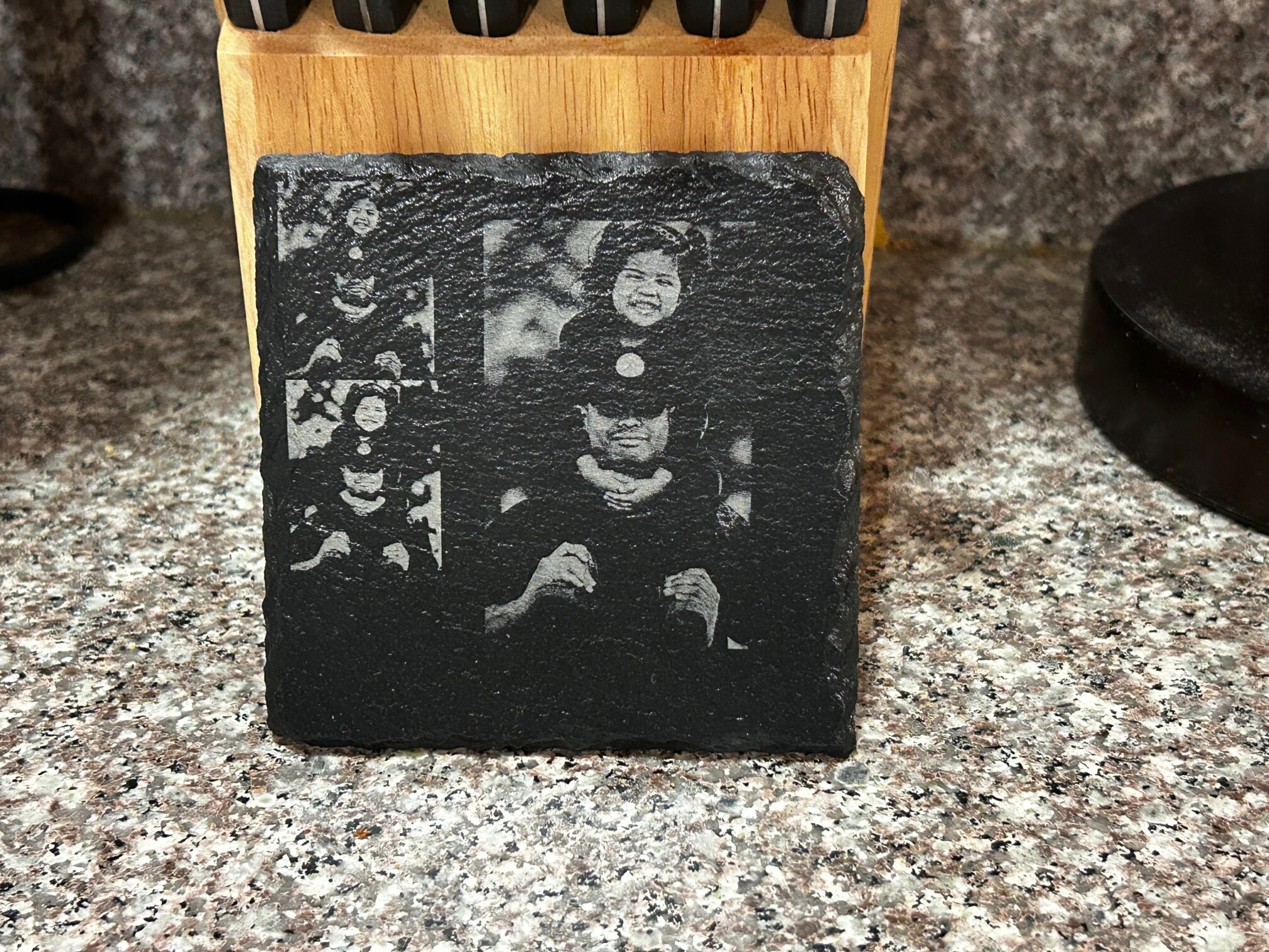 4-pack CUSTOM SLATE COASTER 4"x4", Slate Custom Engraved Party Favor ...