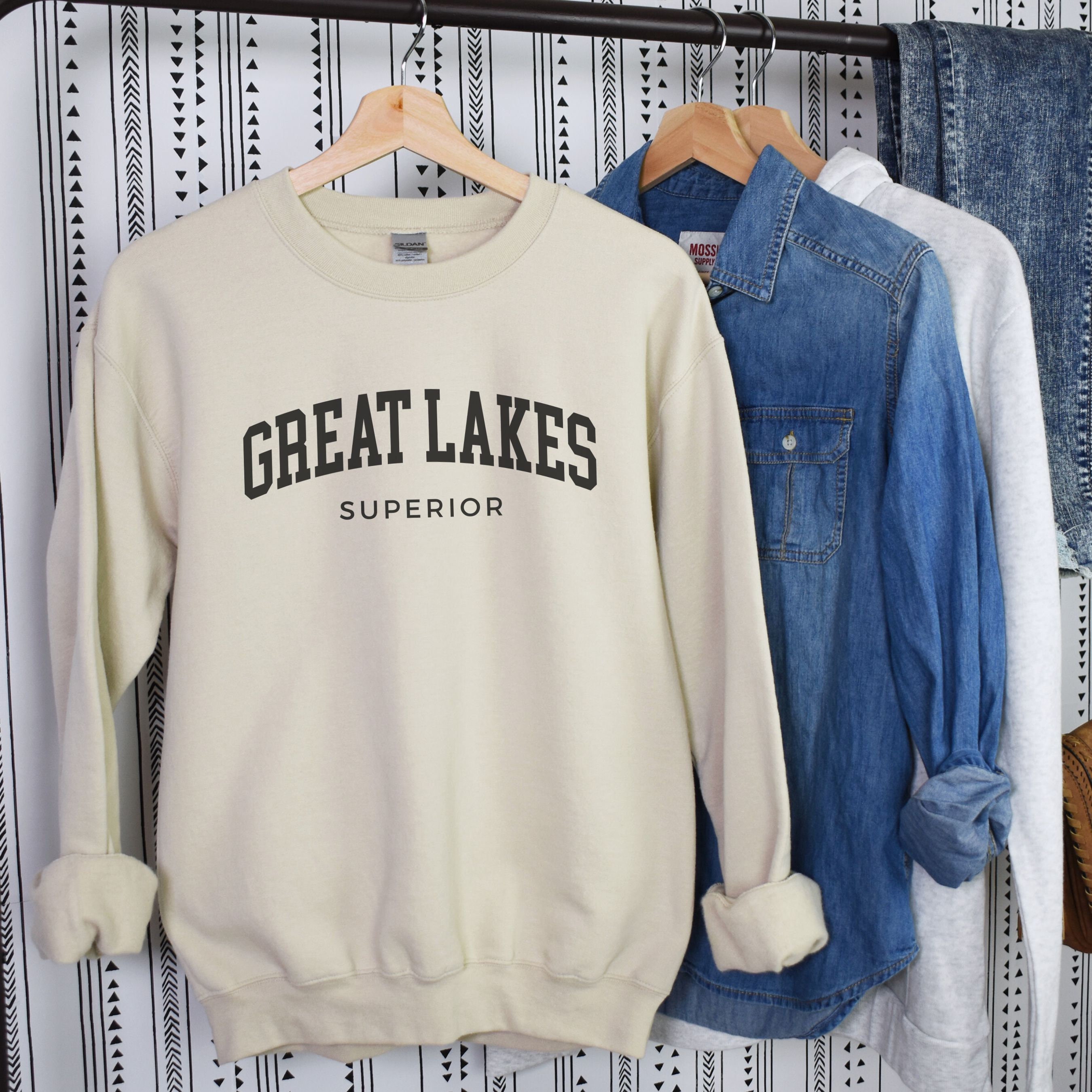 Lake Superior Sweatshirt, Great Lakes Shirt, up North Sweater, Great ...