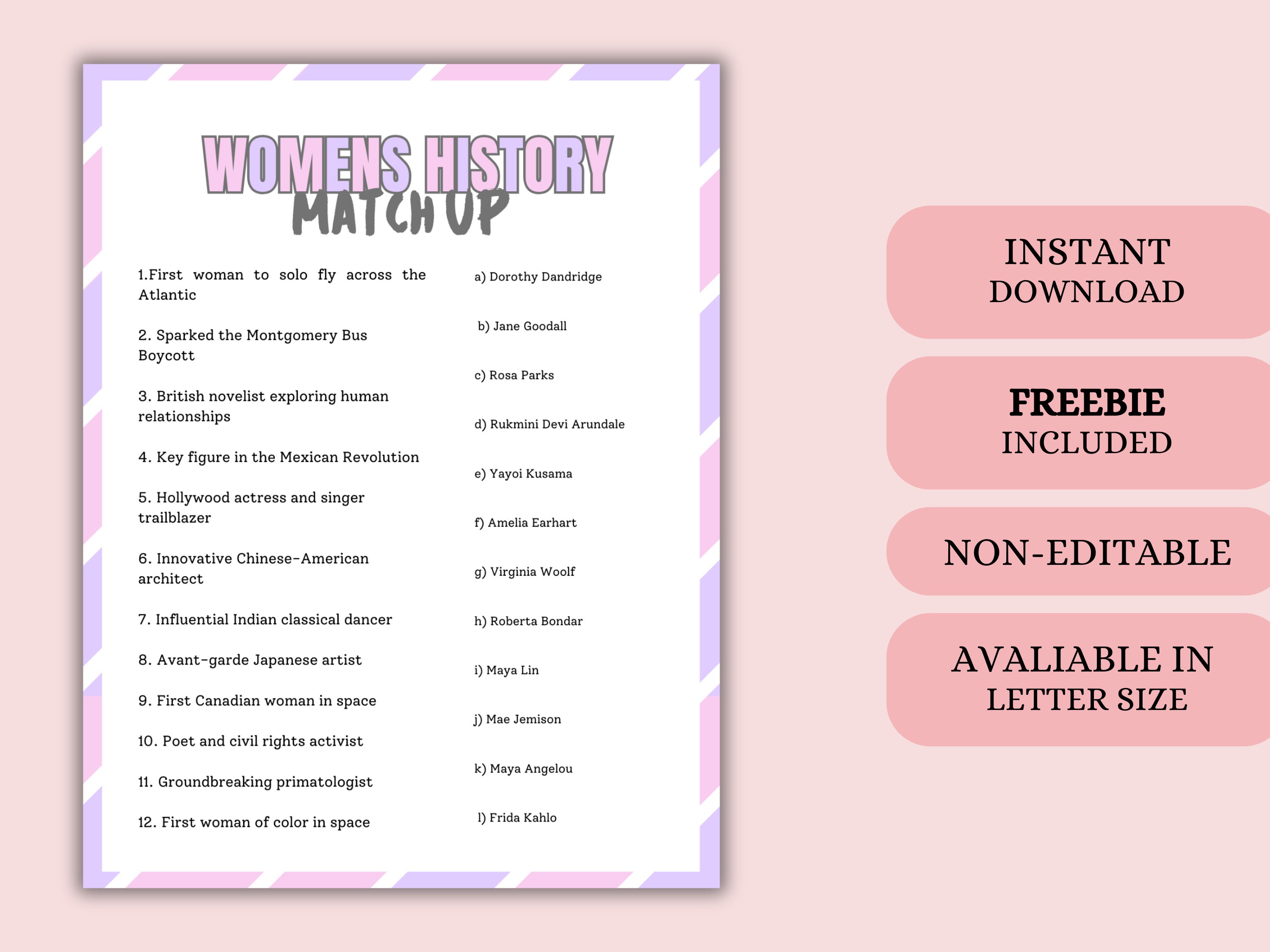 Women's History Month Trivia, Famous Women Trivia, March 8th Trivia ...