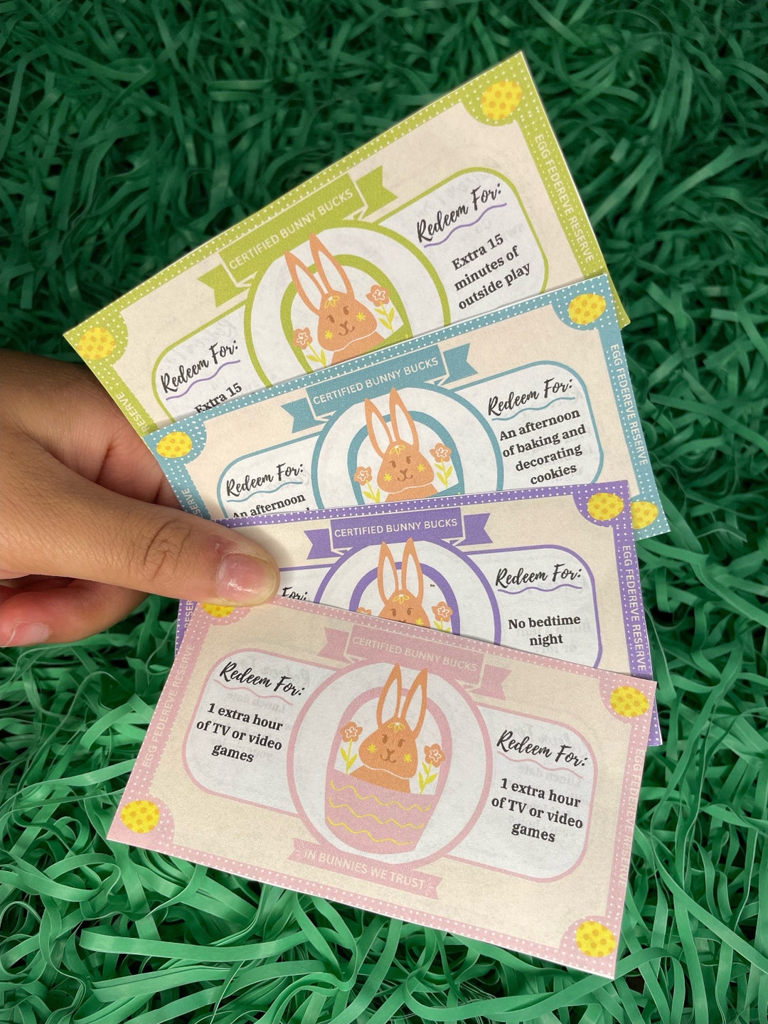 Easter Bunny Bucks EDITABLE Printable, Easter Play Money, Easter Egg ...