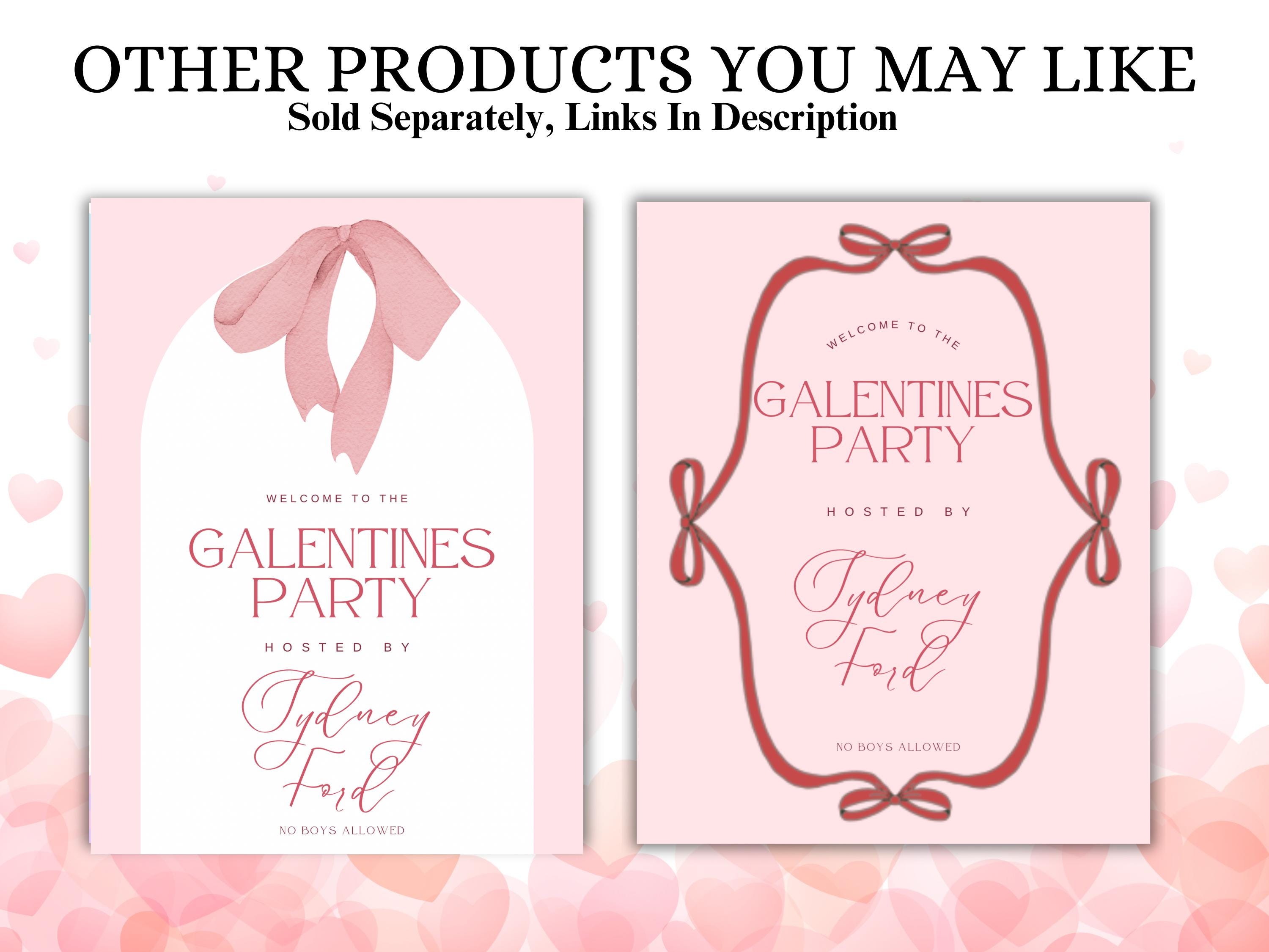Editable Galentine's Welcome Sign Template Valentine's Party Galentine ...