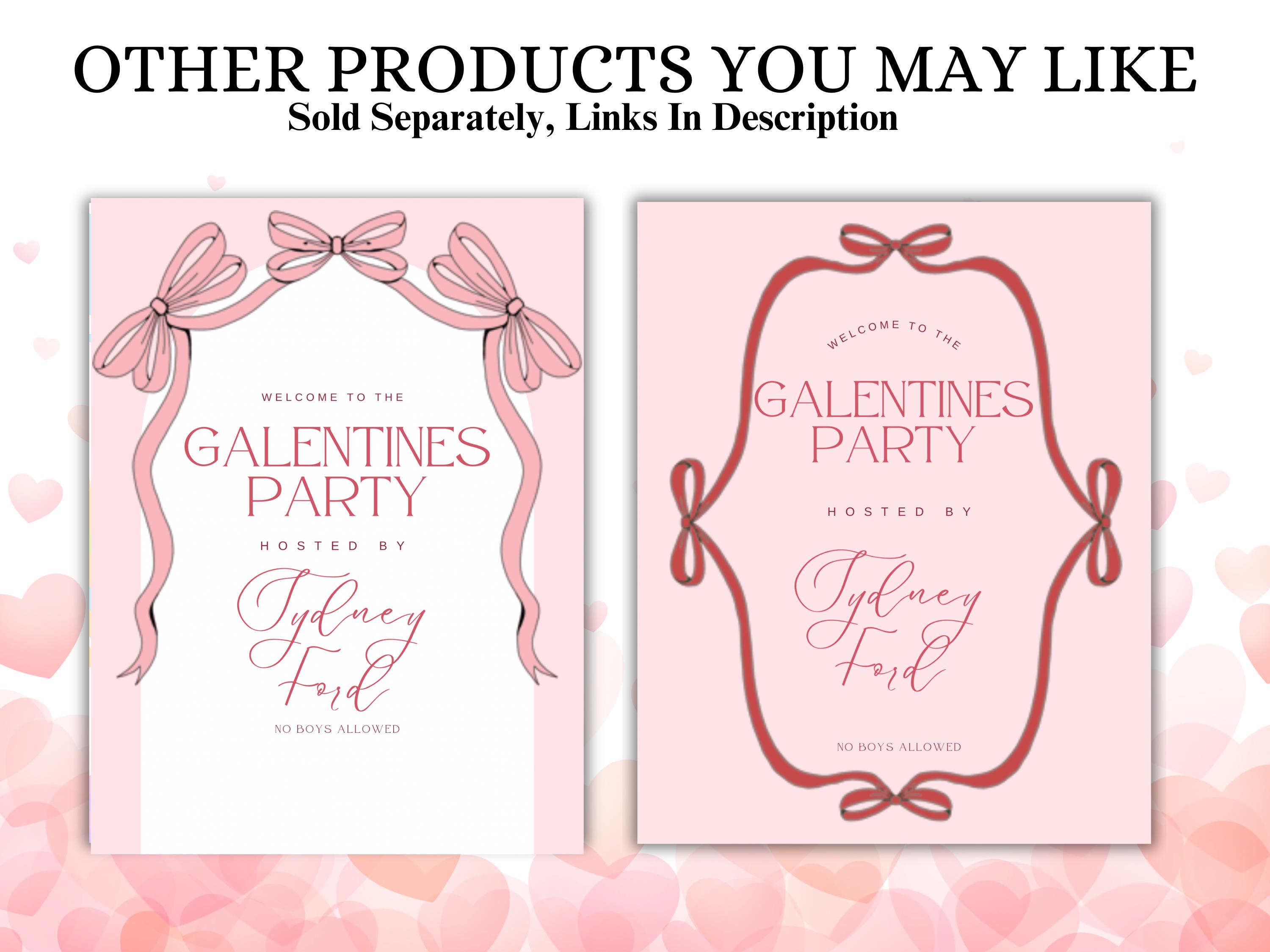 Editable Galentine's Welcome Sign Template Valentine's Party Galentine ...