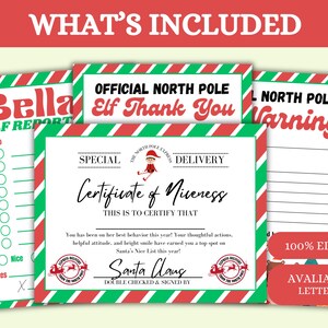 EDITABLE Elf Letter Bundle Elf Activity Kit Bundle Elf Arrival Letter ...