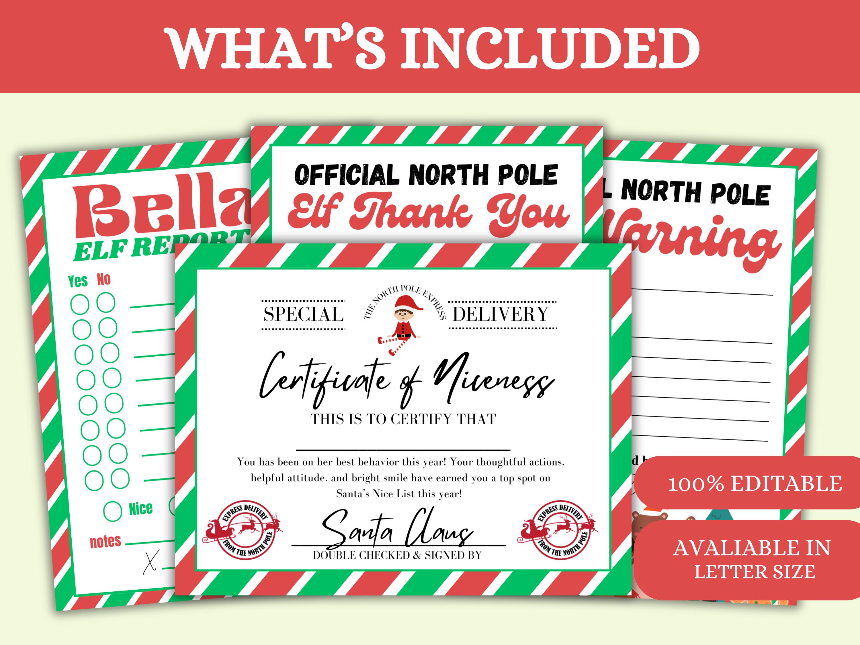 EDITABLE Elf Letter Bundle Elf Activity Kit Bundle Elf Arrival Letter ...