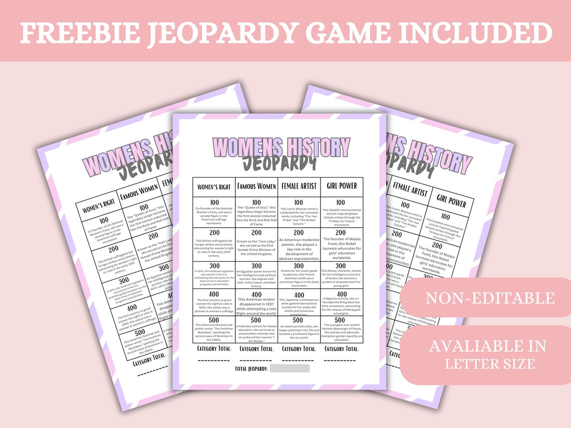 Women's History Month Trivia, Famous Women Trivia, March 8th Trivia ...