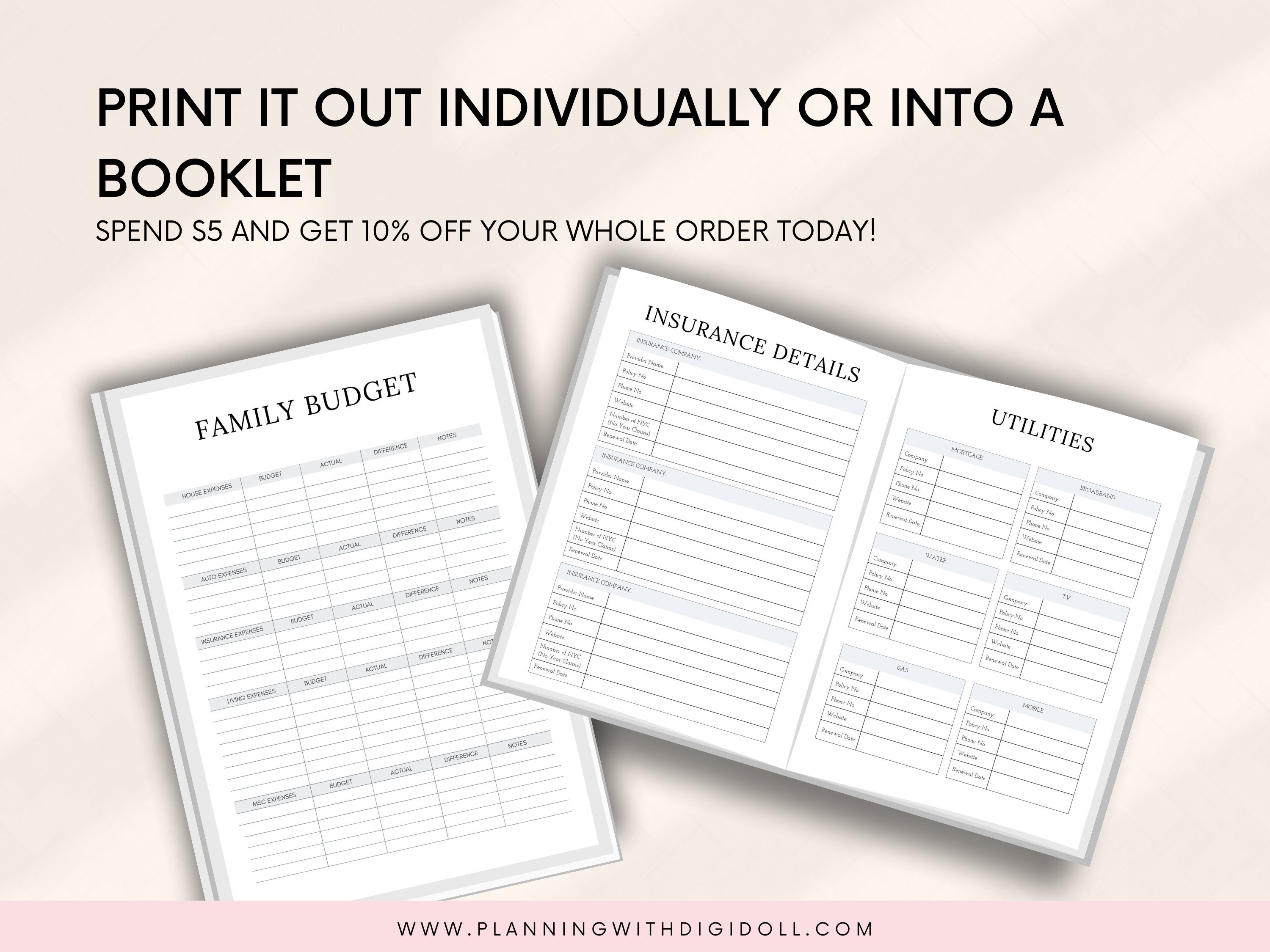 Household Planner Printables, Home Management Binder, Household Binder ...