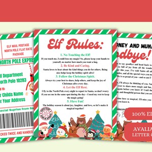 EDITABLE Elf Letter Bundle Elf Activity Kit Bundle Elf Arrival Letter ...