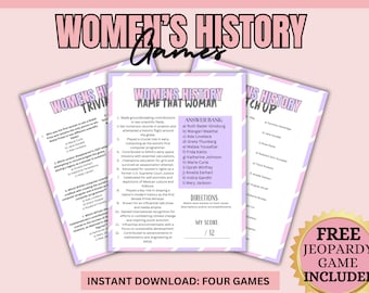 Women's History Month Trivia, March 8th Trivia Game, International ...