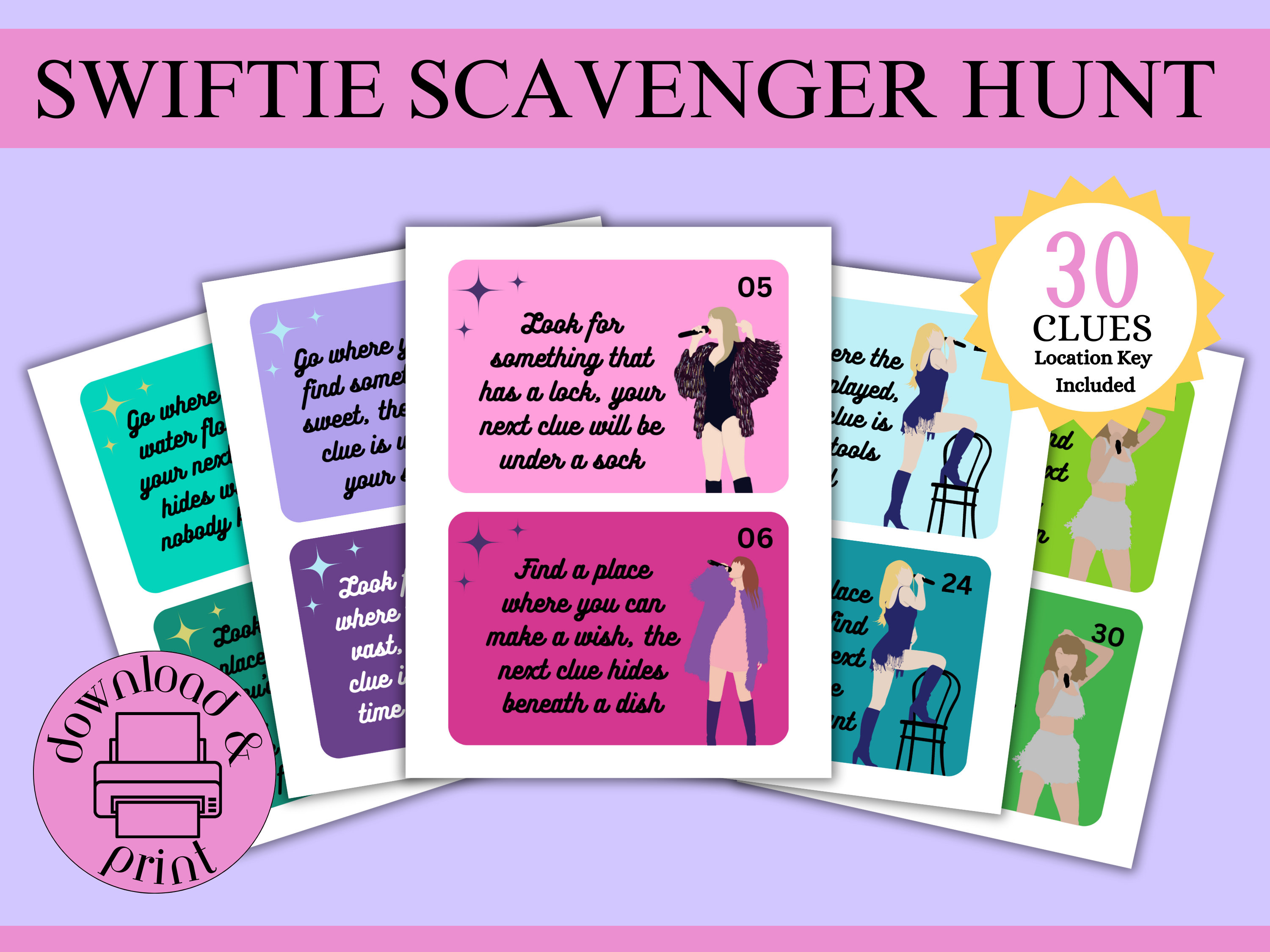Taylor Scavenger Hunt Clues,swiftie Game,swiftie Scavenger,swiftie ...