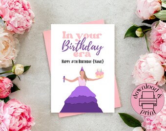 Personalised Taylor Inspired Birthday Card Swift Merch Funny Swifty ...