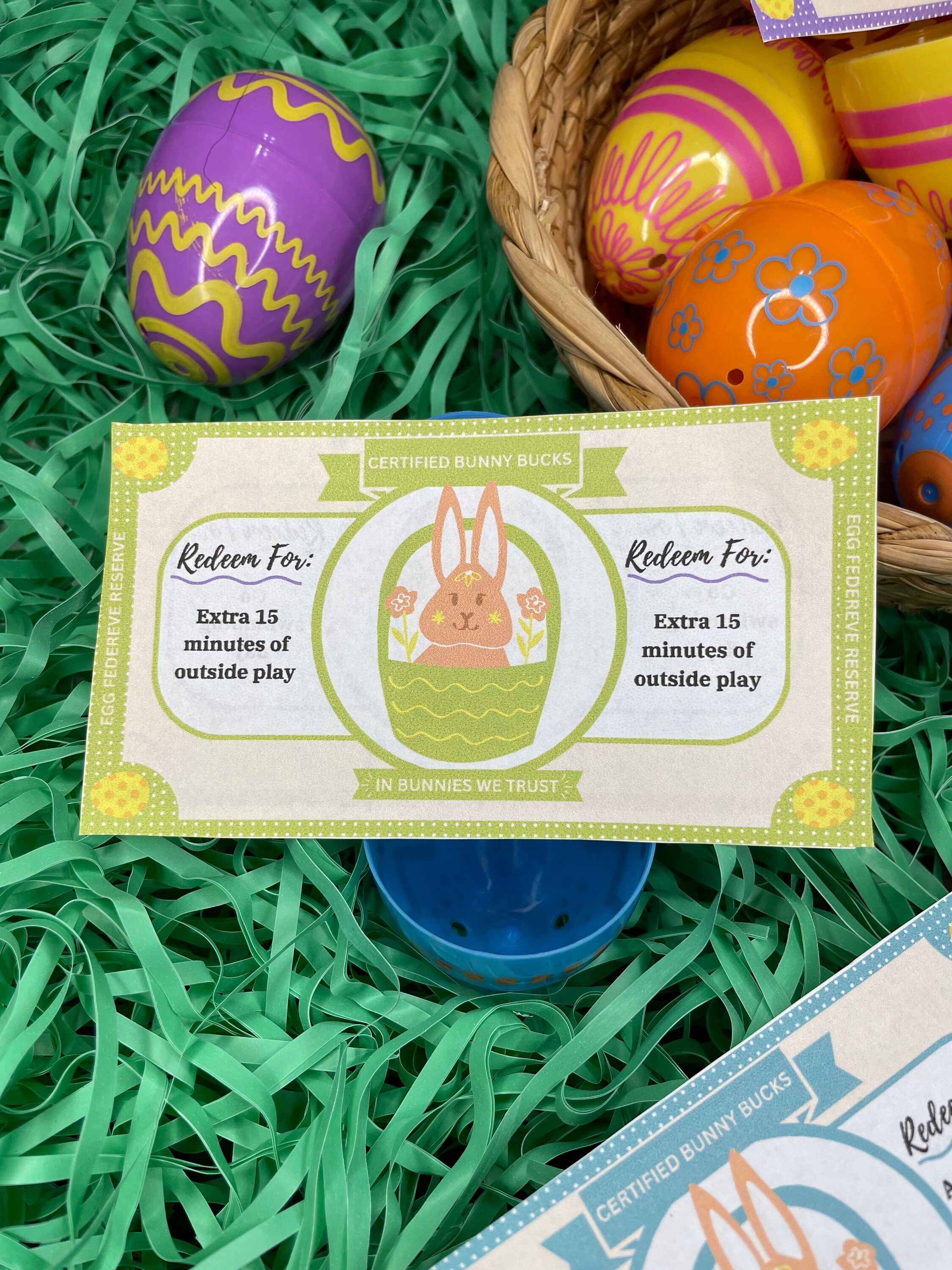 Easter Bunny Bucks EDITABLE Printable, Easter Play Money, Easter Egg ...