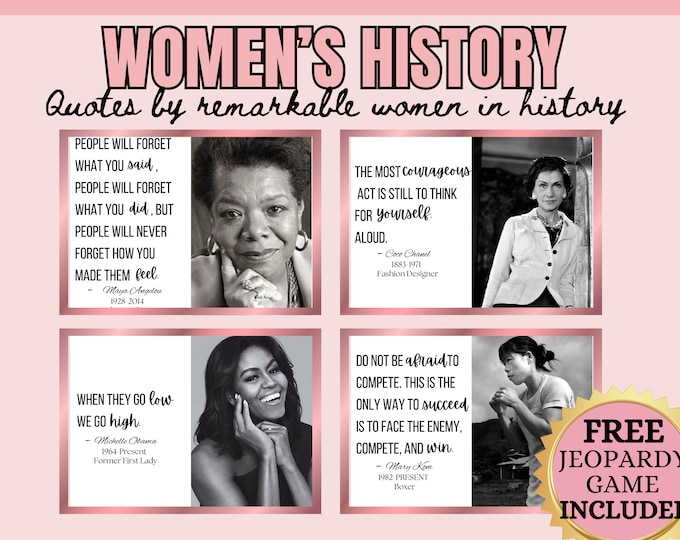 Printable Women's History Month Biography Bulletin Board | Famous Women in History Posters ...