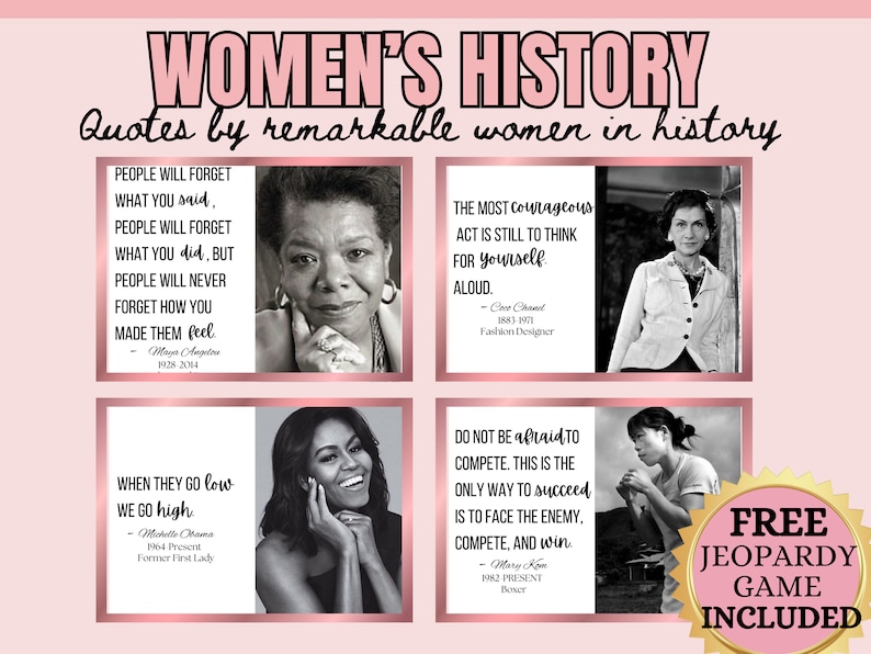 Womens History Month Posters, Bulletin Board, Womens History Month ...