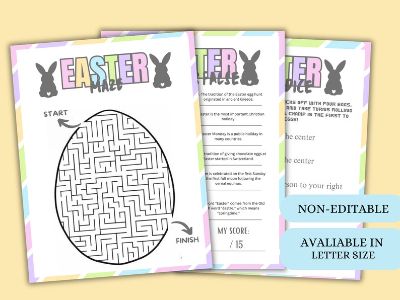Easter Games Bundle Printable, Easter Activities, Easter Party Games ...