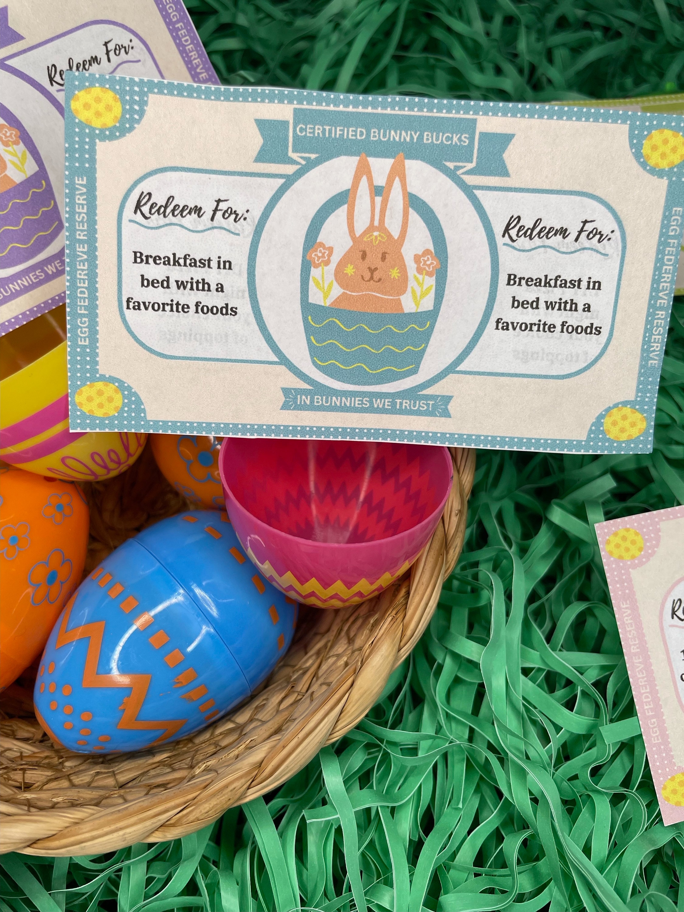 Easter Bunny Bucks EDITABLE Printable, Easter Play Money, Easter Egg ...