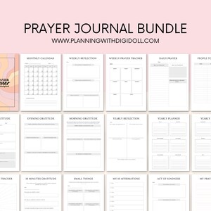 Prayer Journal Printable | Bible Study Guide | Gratitude Journal ...