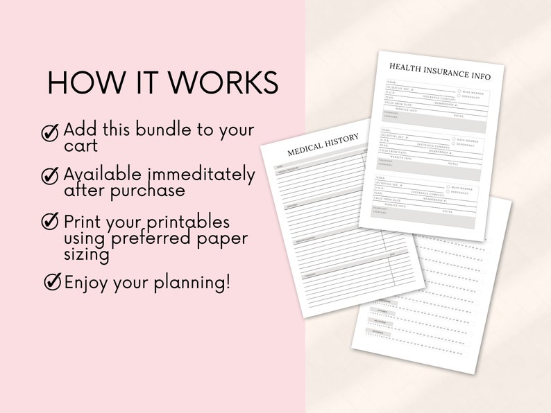 Chronic Illness Health Care Planner, Medical Information Binder ...