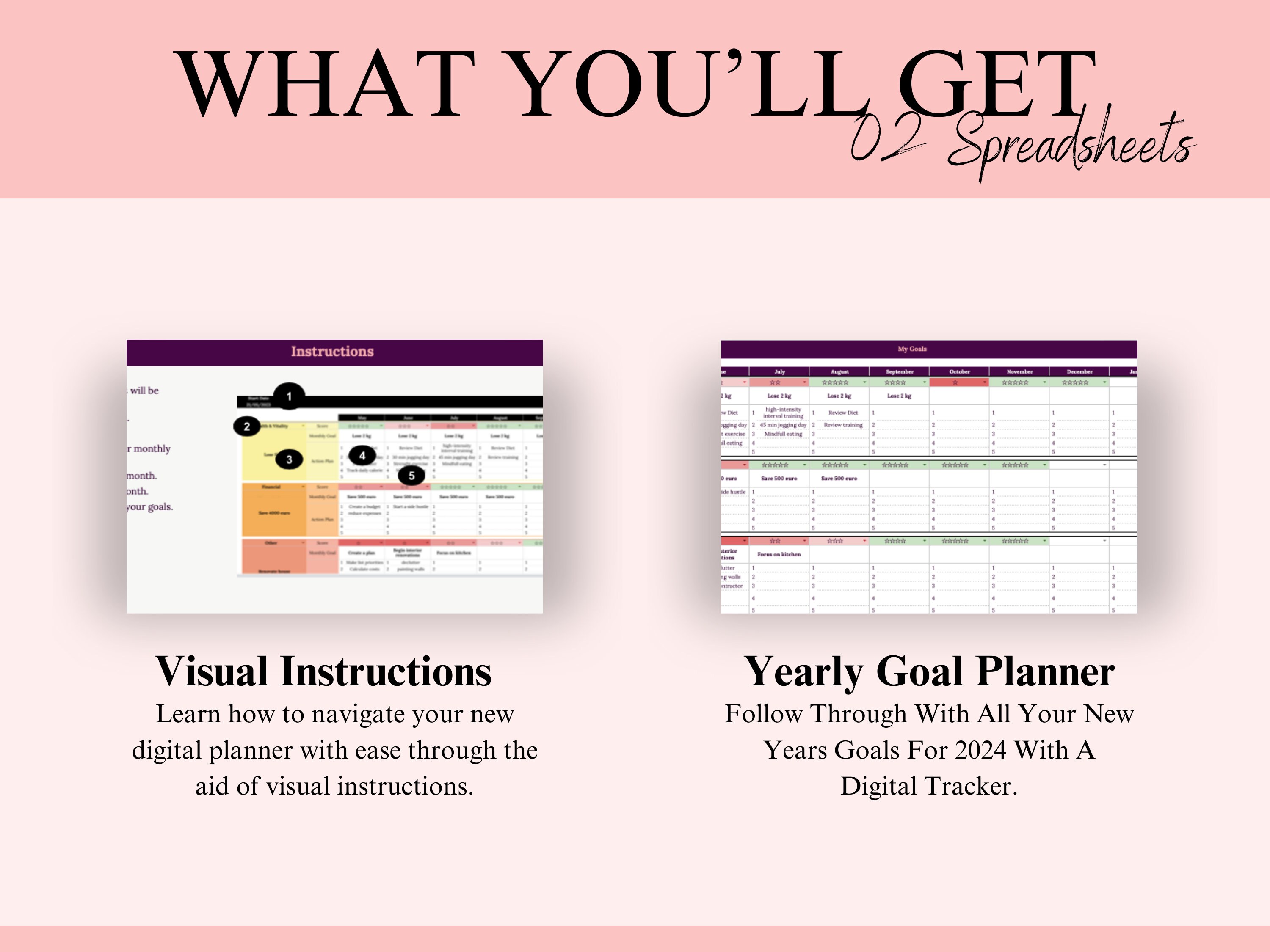 Goal Planning Google Sheets | Resolutions Tracker | Goal Tracker ...