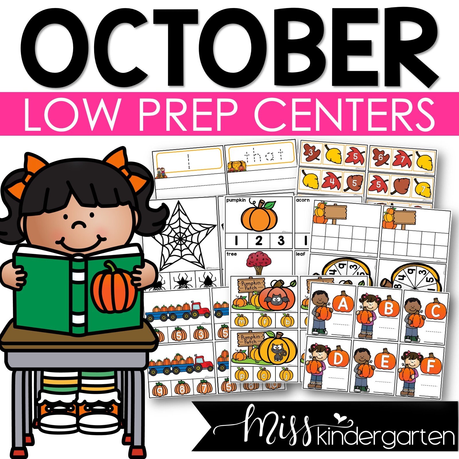 Printable October Low Prep Centers Kindergarten Activity - Etsy