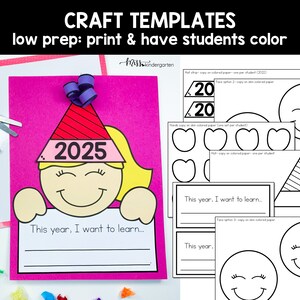 Printable Happy New Year 2025 Goal Setting Craft - Etsy