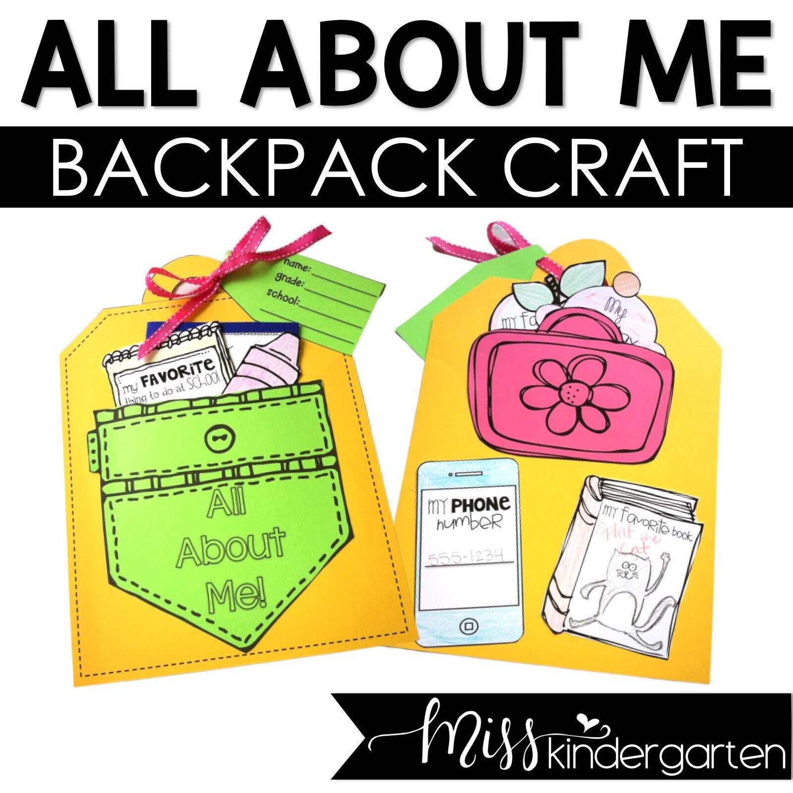Printable All About Me Backpack Craft - Etsy