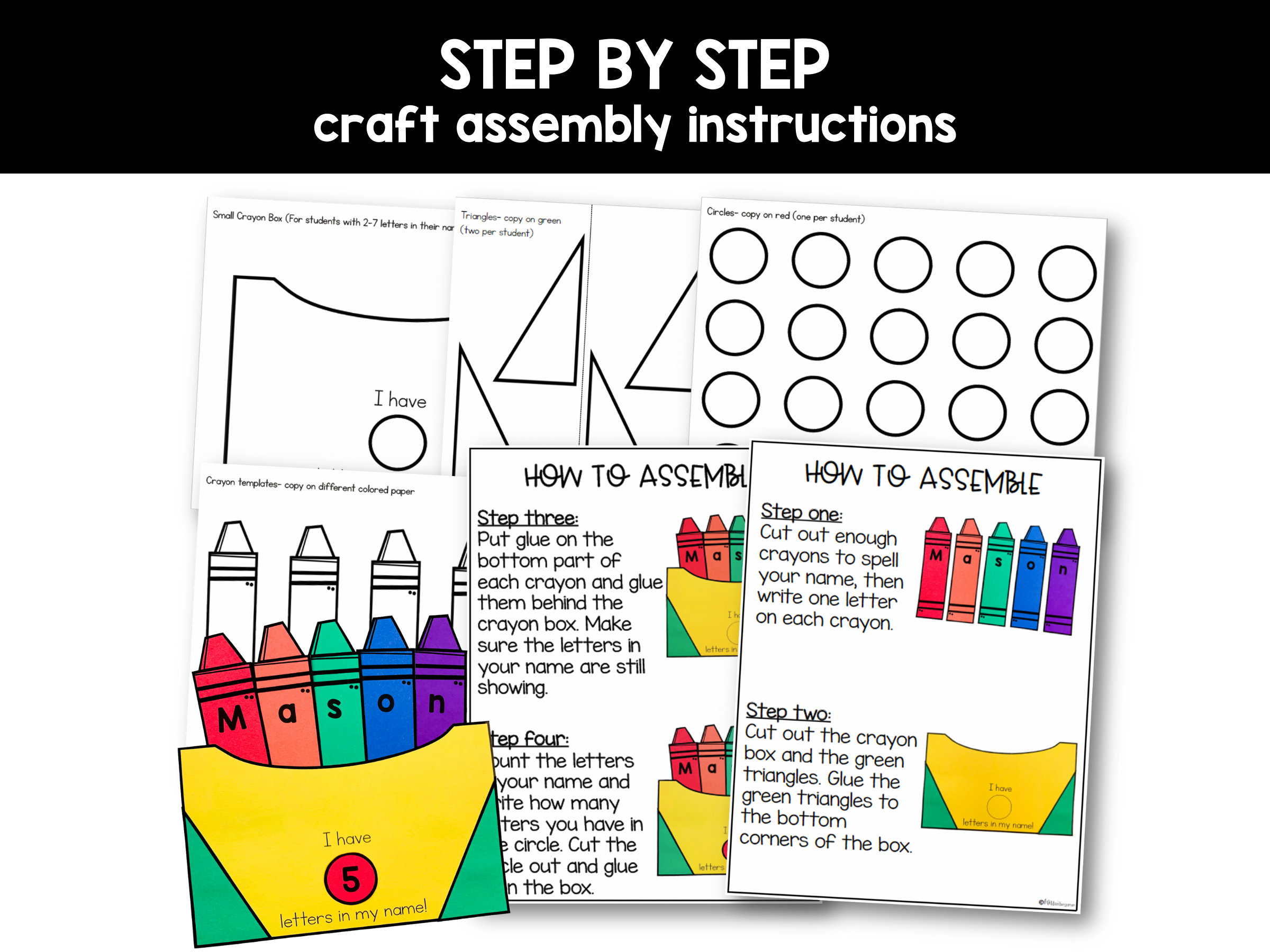 Printable Crayon Box Name Craft | Back to School Craft - Etsy