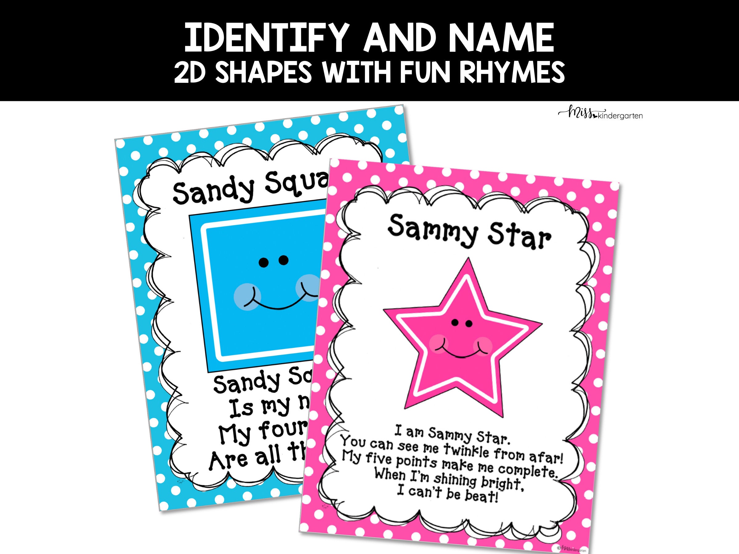 2D Shapes Posters and Rhymes | Kindergarten Math Printable Activities ...