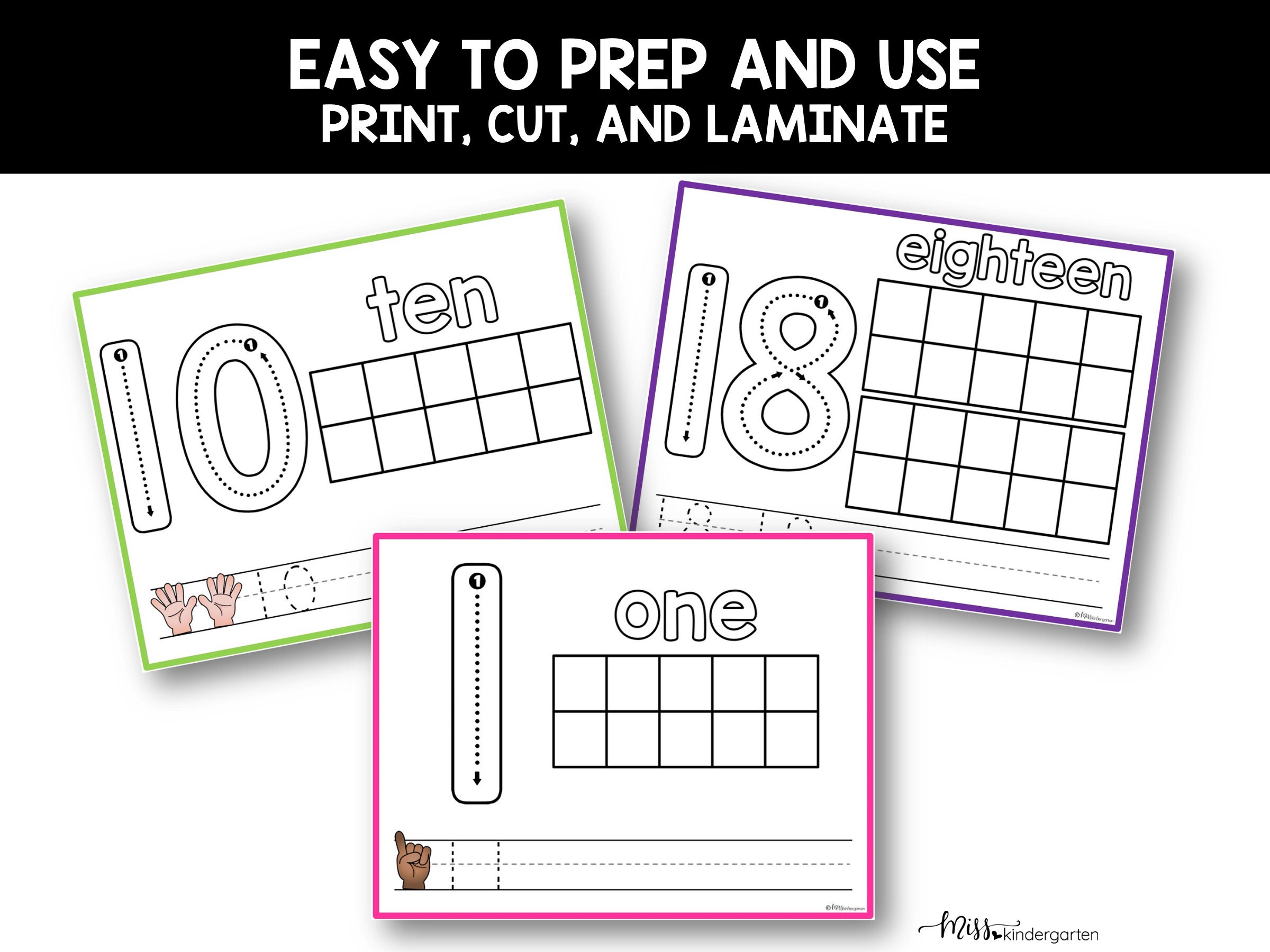 Printable Fine Motor Numbers Playdough Mats - Etsy