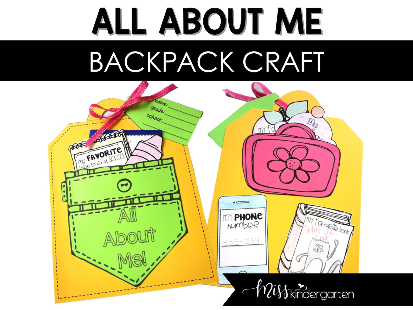 Printable All About Me Backpack Craft - Etsy
