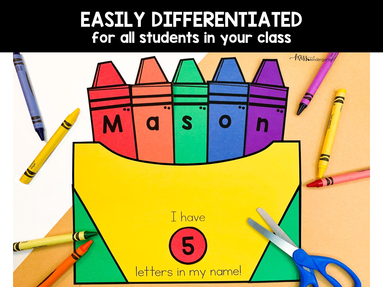 Printable Crayon Box Name Craft | Back to School Craft - Etsy